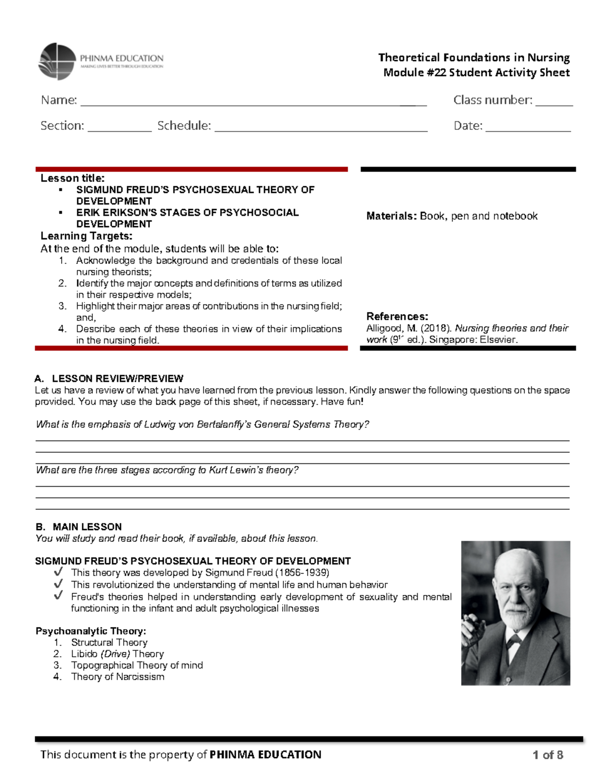 SAS 22 - CFU - Module # 22 Student Activity Sheet Name: - Studocu