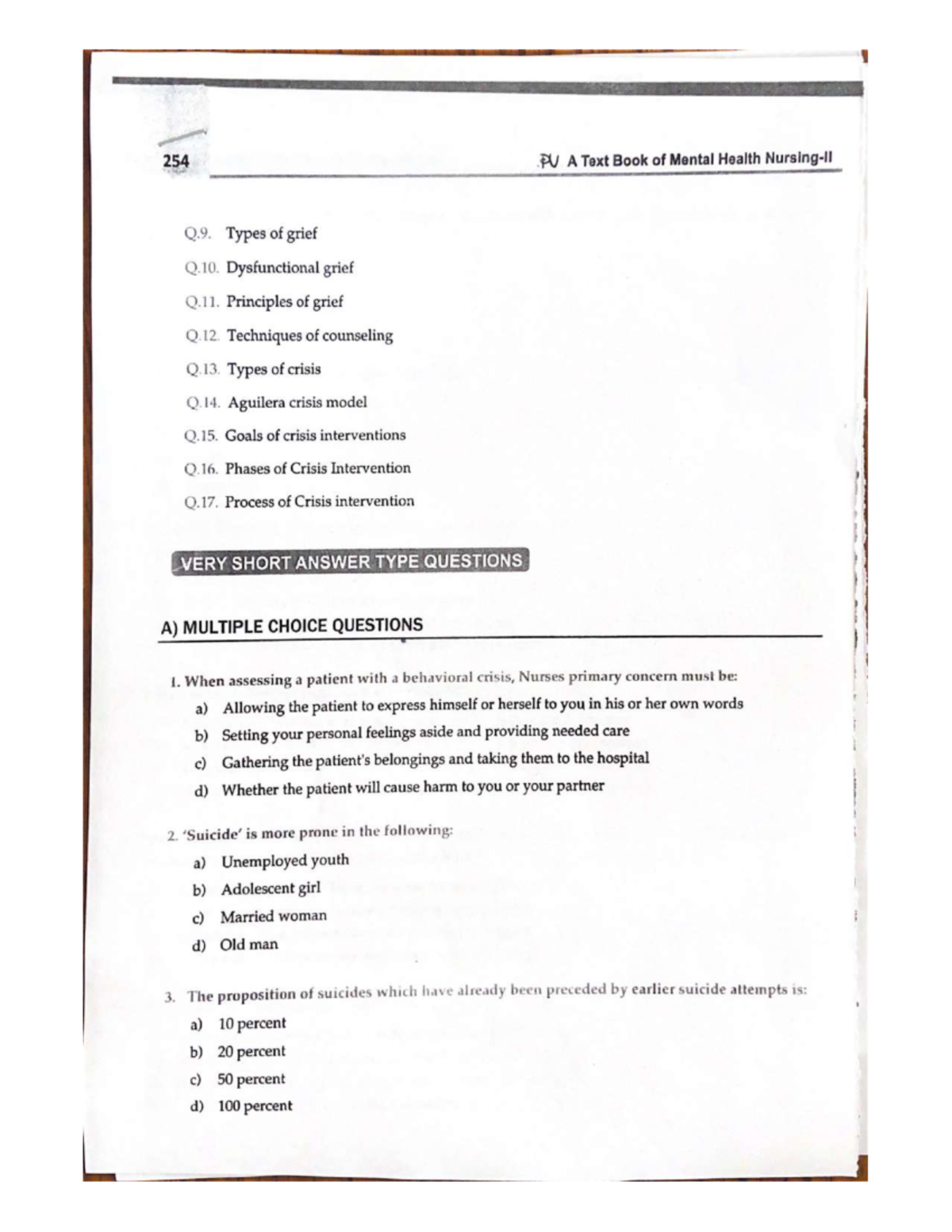Mhn mcq compressed - mental health nursing multiple choice questions ...