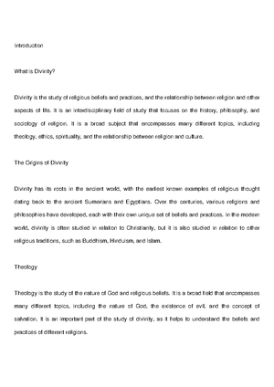 Divinity - Introduction La Divinité: Une Exploration des Concepts ...