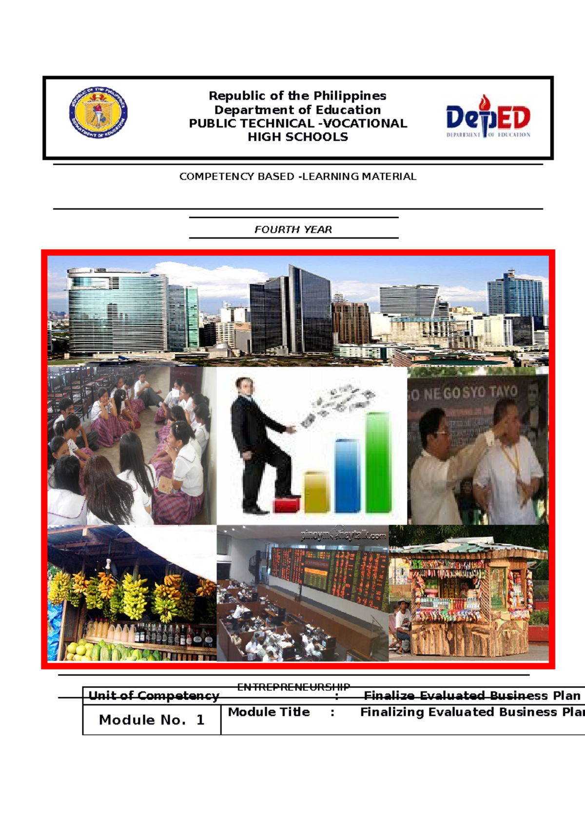Module 1 finalizing business plan for edit - Unit of Competency ...