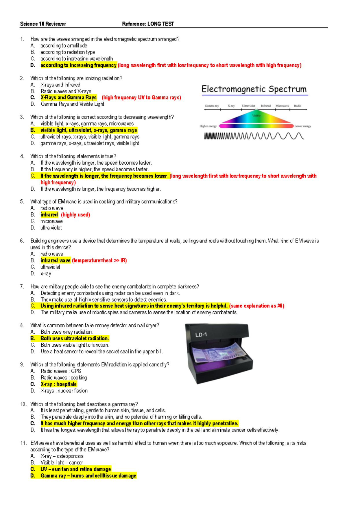Science 10 Reviewer - GRD 10 things - Science 10 Reviewer Reference ...