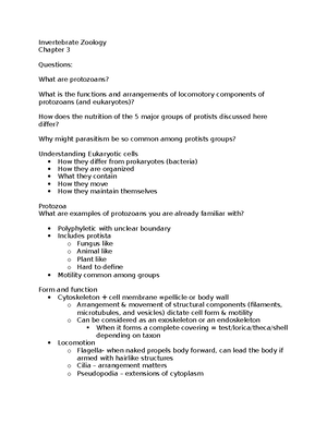 Invertebrate zoology 22-26 - Invertebrate zoology Chapters 22 ...