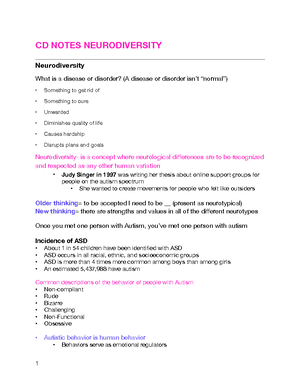 CD Notes BIAS in community - CD NOTES- BIAS Implicit Bias - Bias= an ...