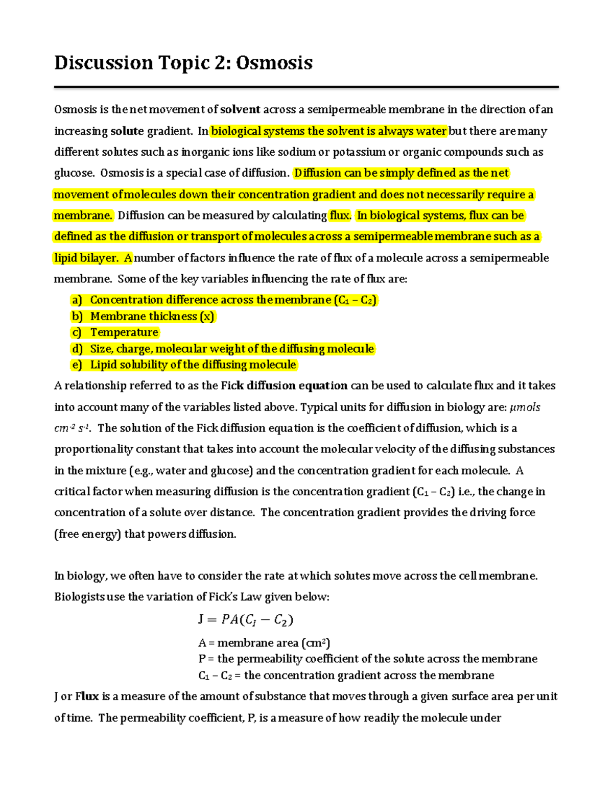 BIOG1440 9-7-2018 - Lecture notes 9/7 - Discussion Topic 2: Osmosis ...