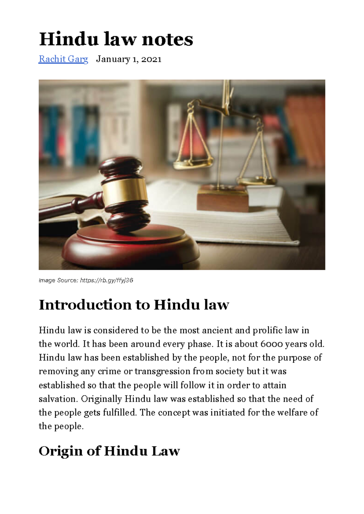 Hindu law notes - Hindu law notes Rachit Garg January 1, 2021 Image ...
