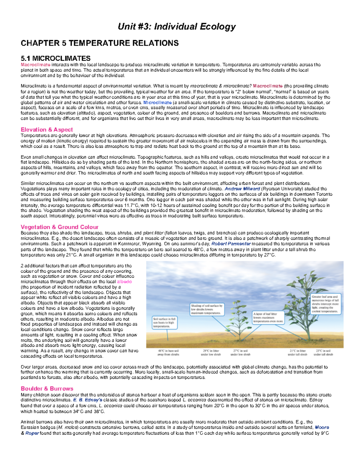 Ecology Unit #3 Individual Ecology - Unit #3: Individual Ecology ...