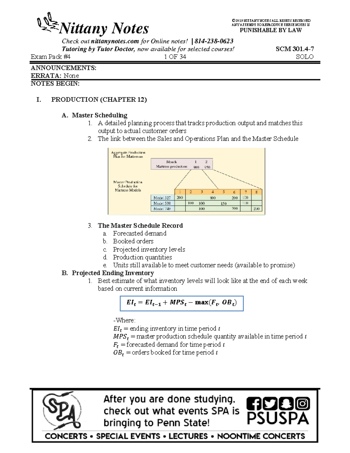 SCM 301.4-7 - Ex Pack 4 S19 - ANY ATTEMPT TO REPRODUCE THESE NOTES IS ...