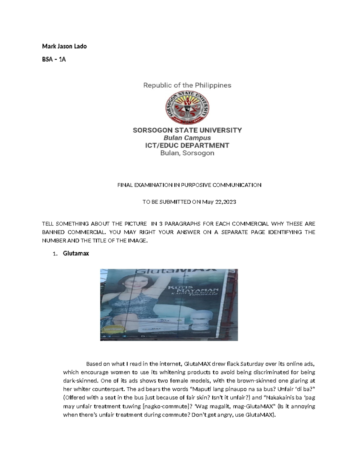 Purcom ( Finals) - Notes - Mark Jason Lado BSA – 1A FINAL EXAMINATION ...