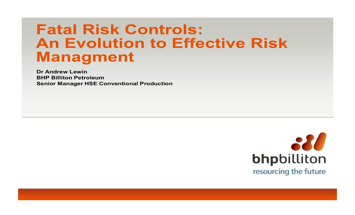 Fatal RISK 2 - gestion - Studocu