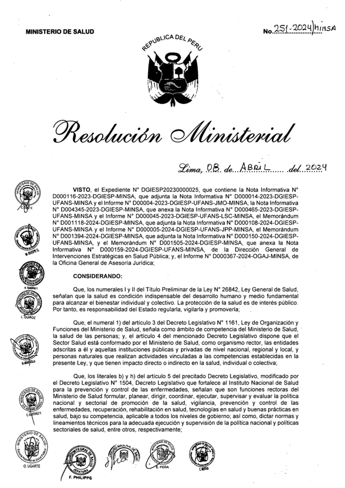 RM 251-2024 Minsa.Norma Técnica anemia 2024 - MINISTERIO DE SALUD No P8. ¿e... M.. 2^ ÍDÉi - Studocu