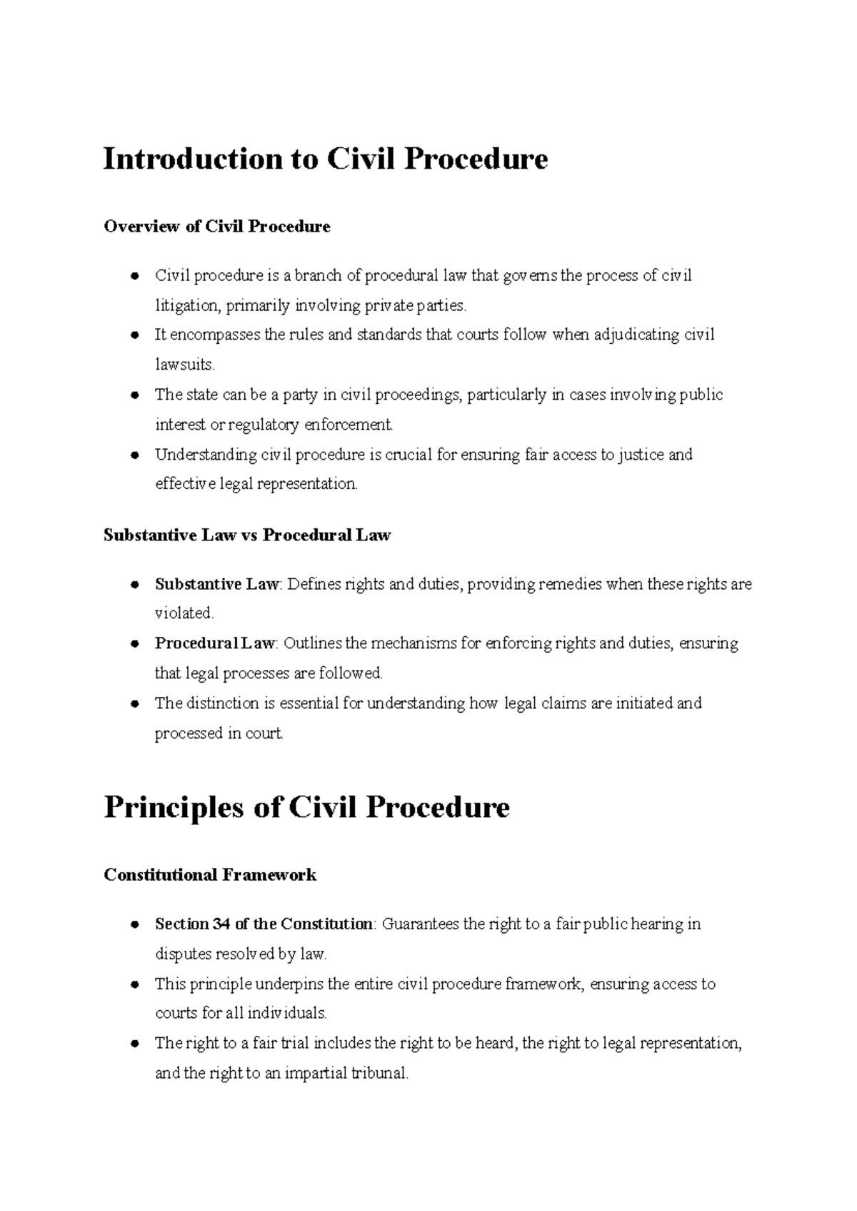 Civil Procedure - It encompasses the rules and standards that courts ...