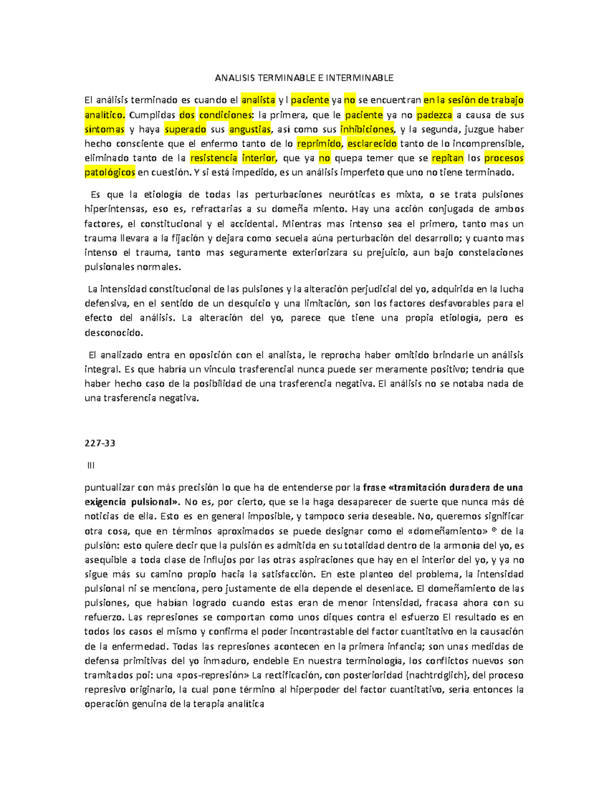Analisis Terminable E Interminable - ANALISIS TERMINABLE E INTERMINABLE ...