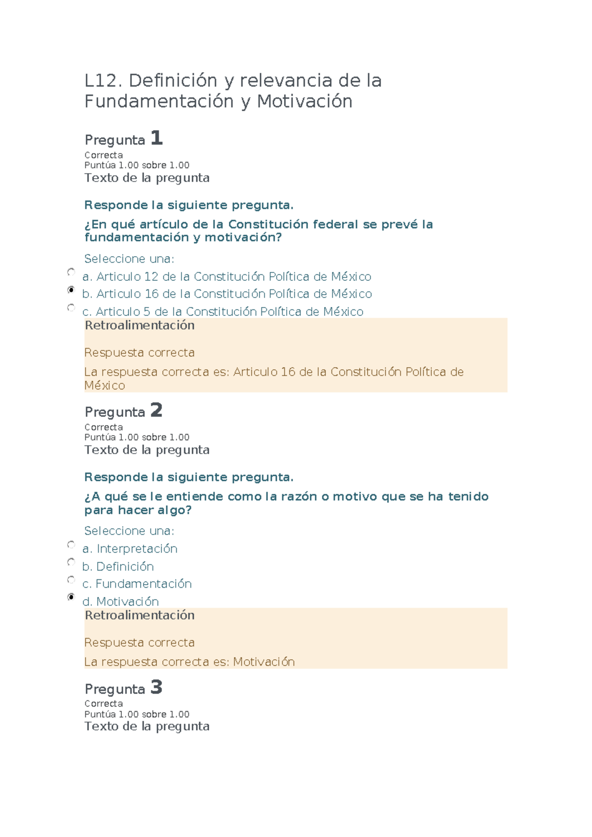 L12. Definición y relevancia de la Fundamentación y Motivación - L12 ...