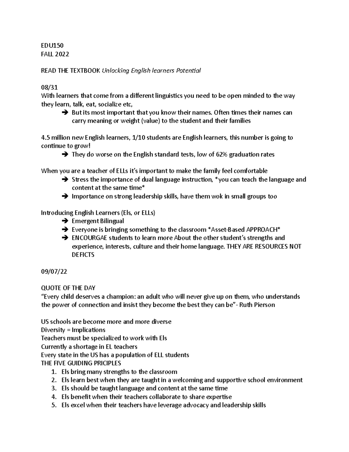 EDU150chapter 1 - DR. Mutzela - EDU FALL 2022 READ THE TEXTBOOK ...