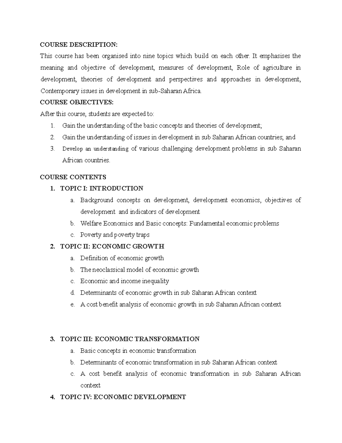 Course Development studies - COURSE DESCRIPTION: This course has been ...