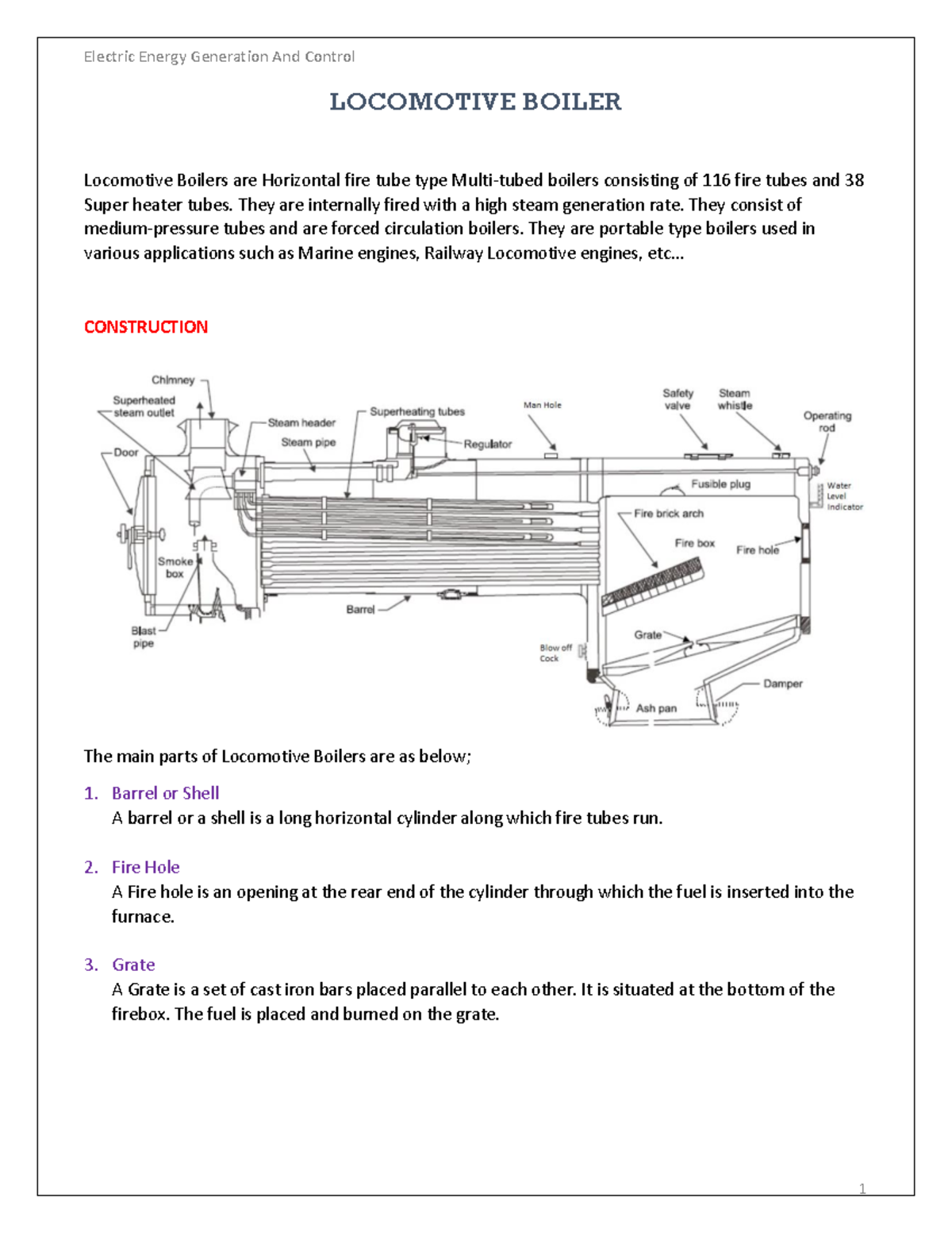 Locomotive Boilers - LOCOMOTIVE BOILER Locomotive Boilers are ...
