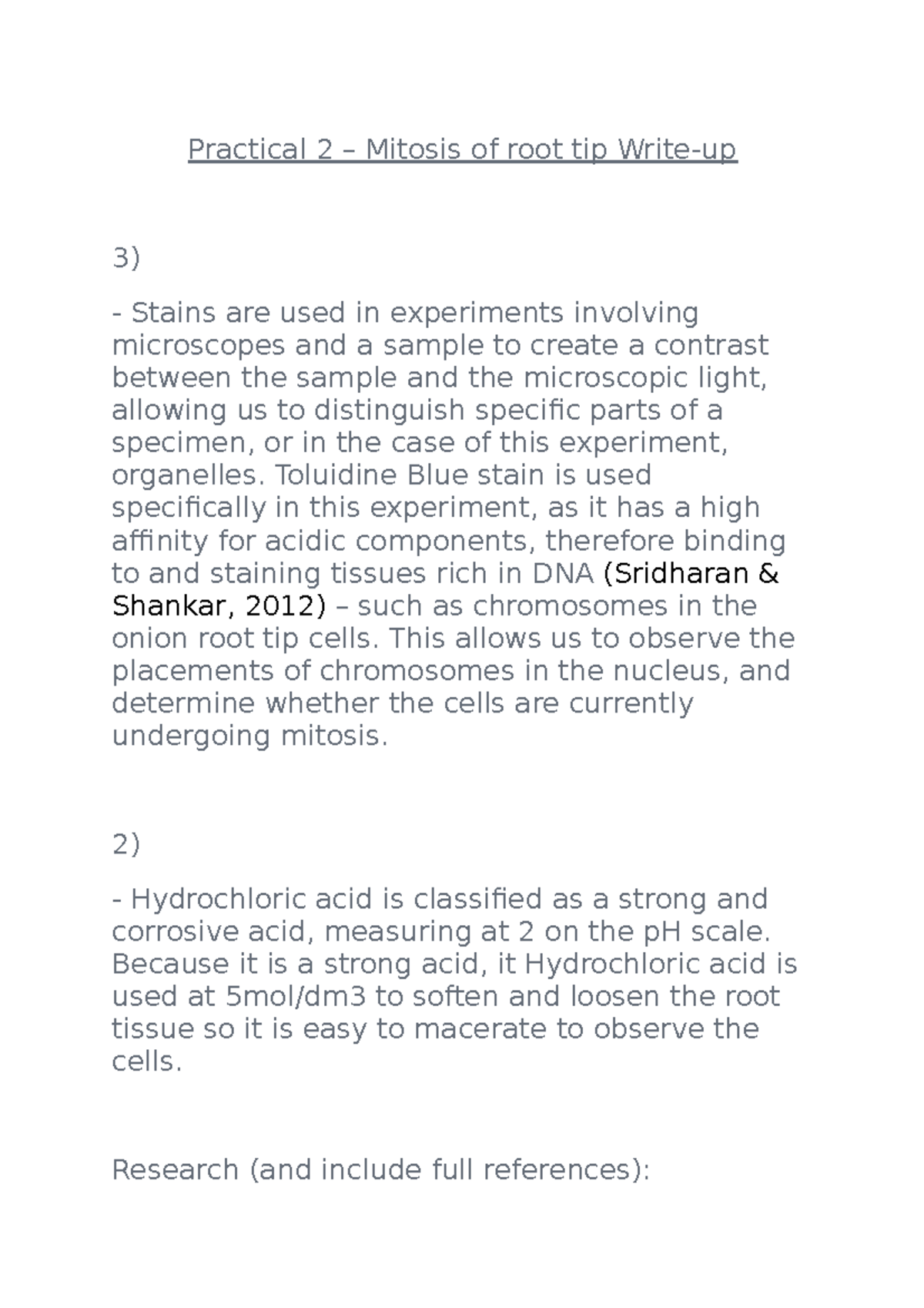 Practical 2 - wertyj - Practical 2 – Mitosis of root tip Write-up 3 ...