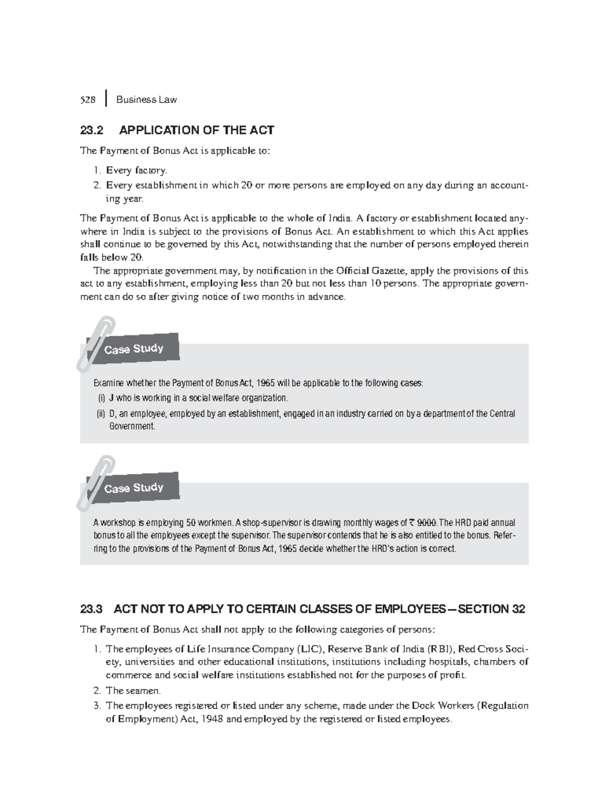 Zlib - n/a - 528 Business Law 23 APPLICATION OF THE ACT The Payment of ...