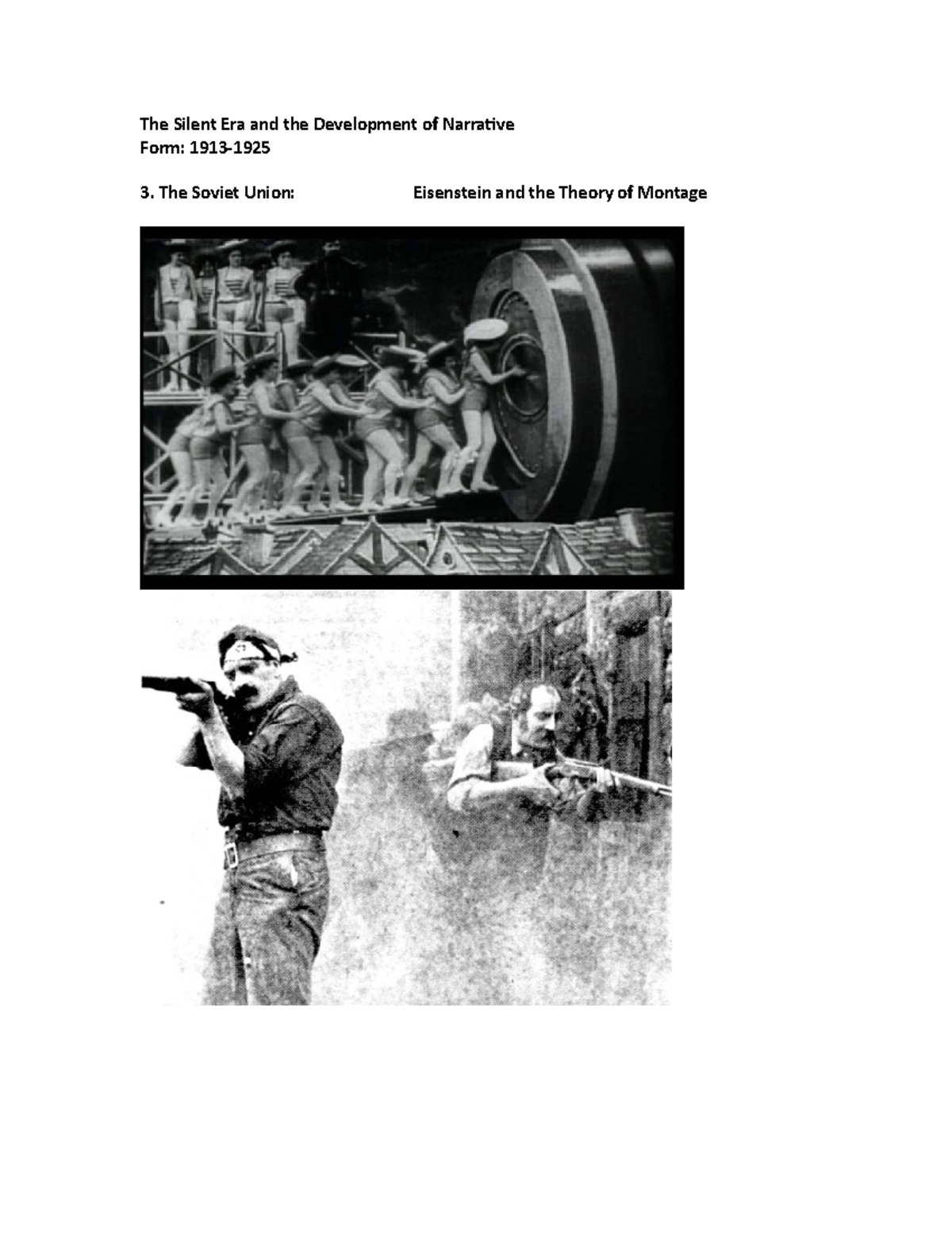 The Silent Era and the Development of Narrative - ) and specific ...