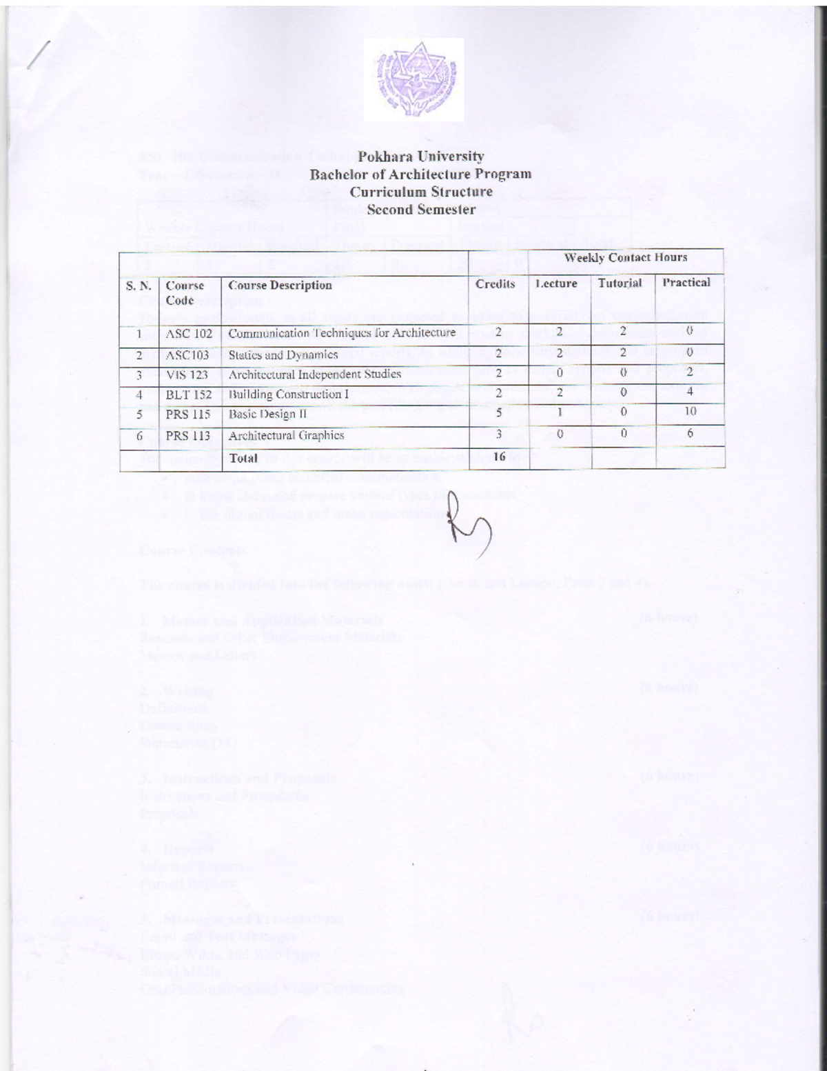 B. Arch. Second Semester - Bachelors in Science Computer Science - Studocu