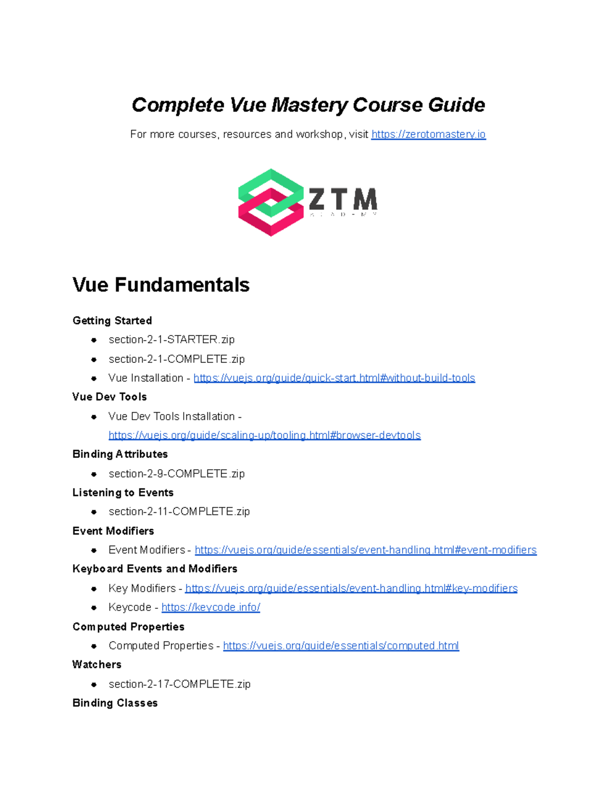 Vue+Course+Guidebook - Complete Vue Mastery Course Guide For more courses, resources and ...
