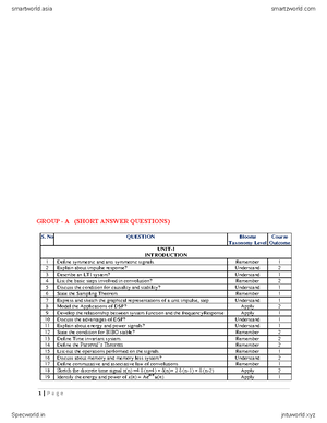 Dsp assignment - Digital Signal Processing - Studocu