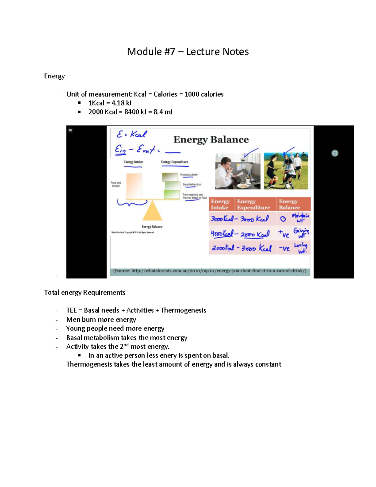 Module 7 - Lecture - nutrition textbook - Module #7 – Lecture Notes ...