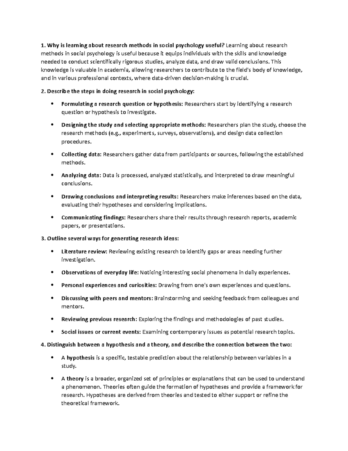 379 Ch 2 Answers - Why is learning about research methods in social ...