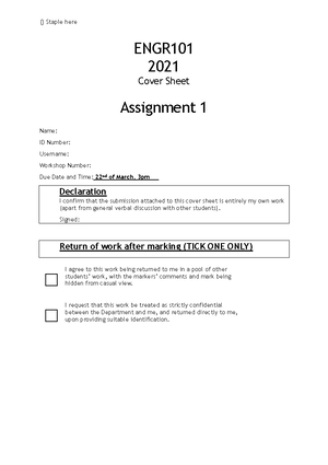 Foundations of Engineering - ENGR101 - UCNZ - Studocu