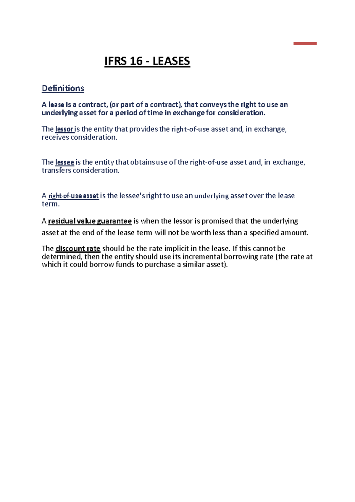 6 IFRS 16 Theory QA Warning TT Undefined Function 32 Warning TT