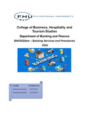 Rahenuma 13 - FIJI YEAR 13 PROJECT: TECHNOLOGY EMPLOYMENT SKILLS ...