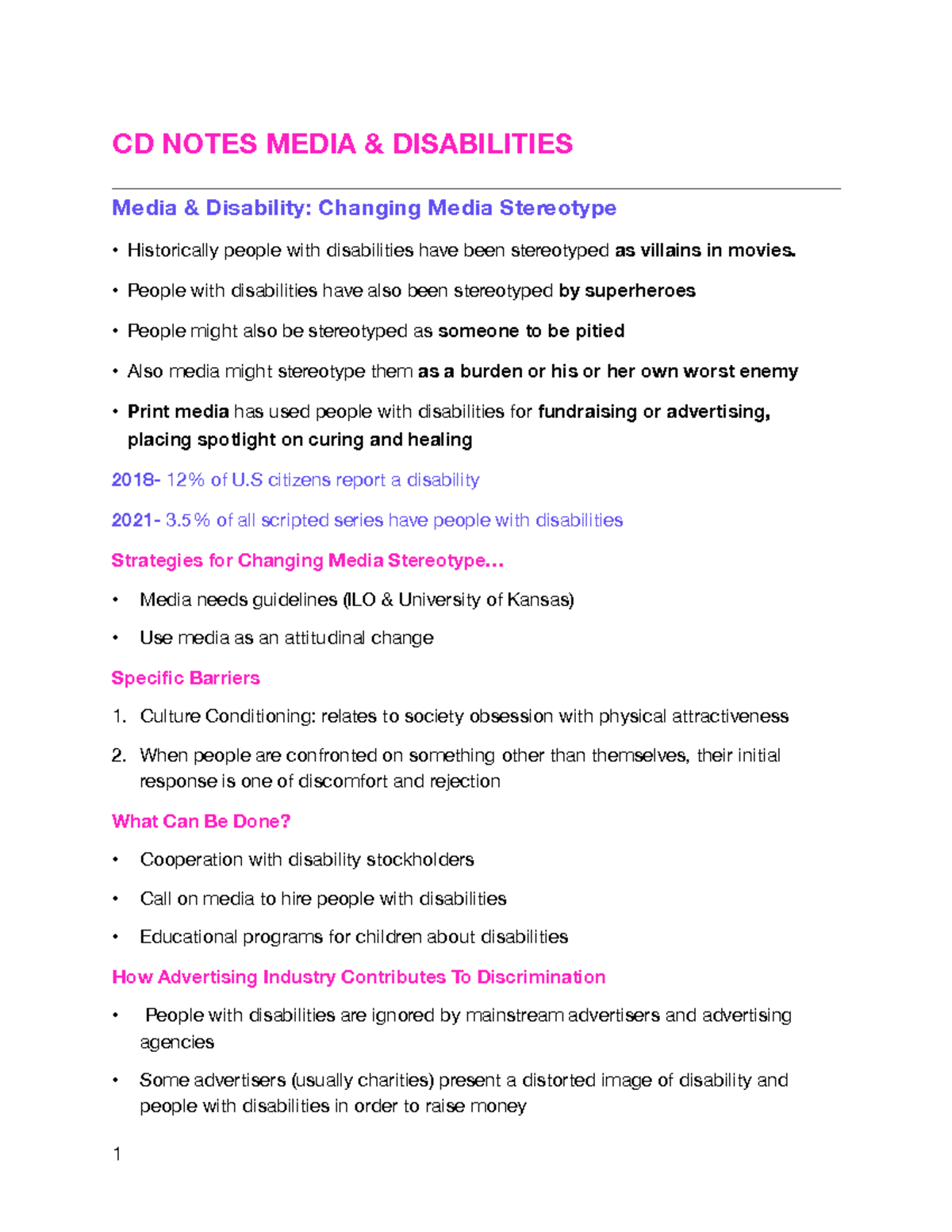 CD Notes Media AND Disabilites 10:5 - CD NOTES MEDIA & DISABILITIES ...