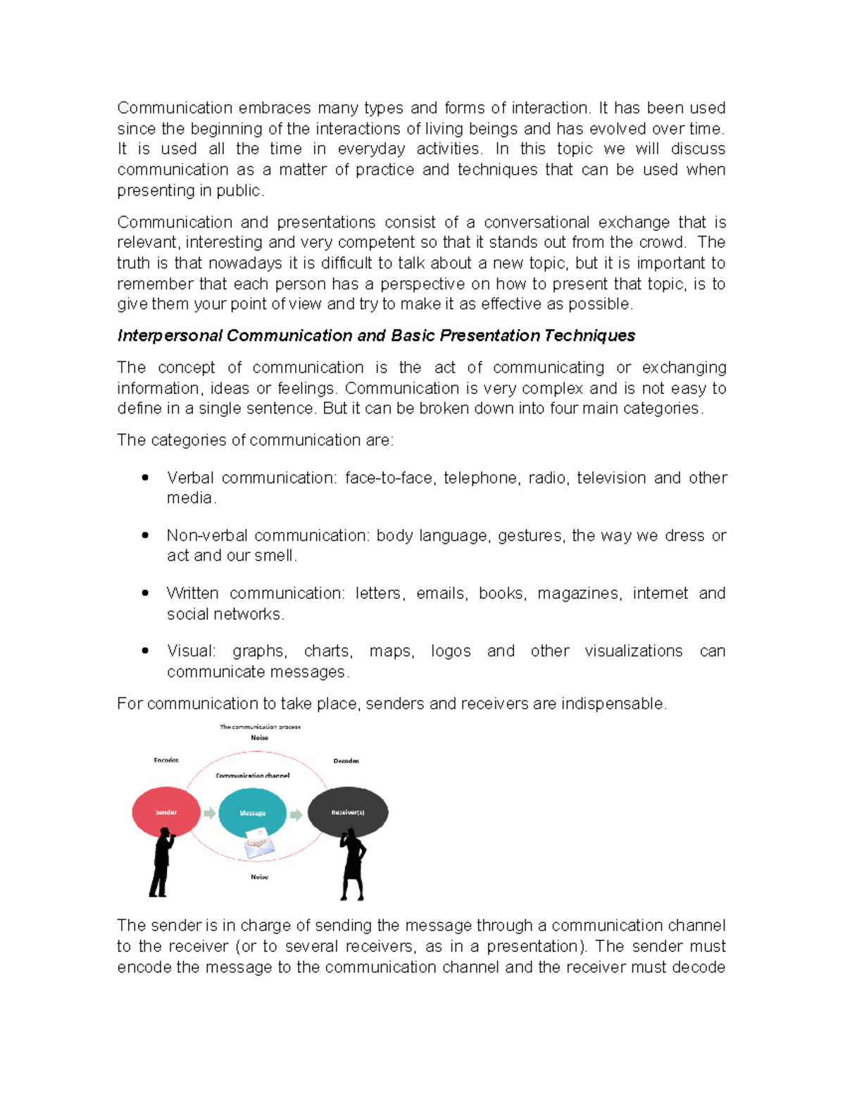 Topic 3 Taller de pre - Communication embraces many types and forms of ...