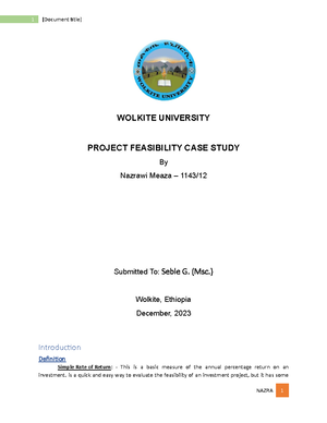 Cost Efficient Construction in Addis Ababa - Wolkite University College ...