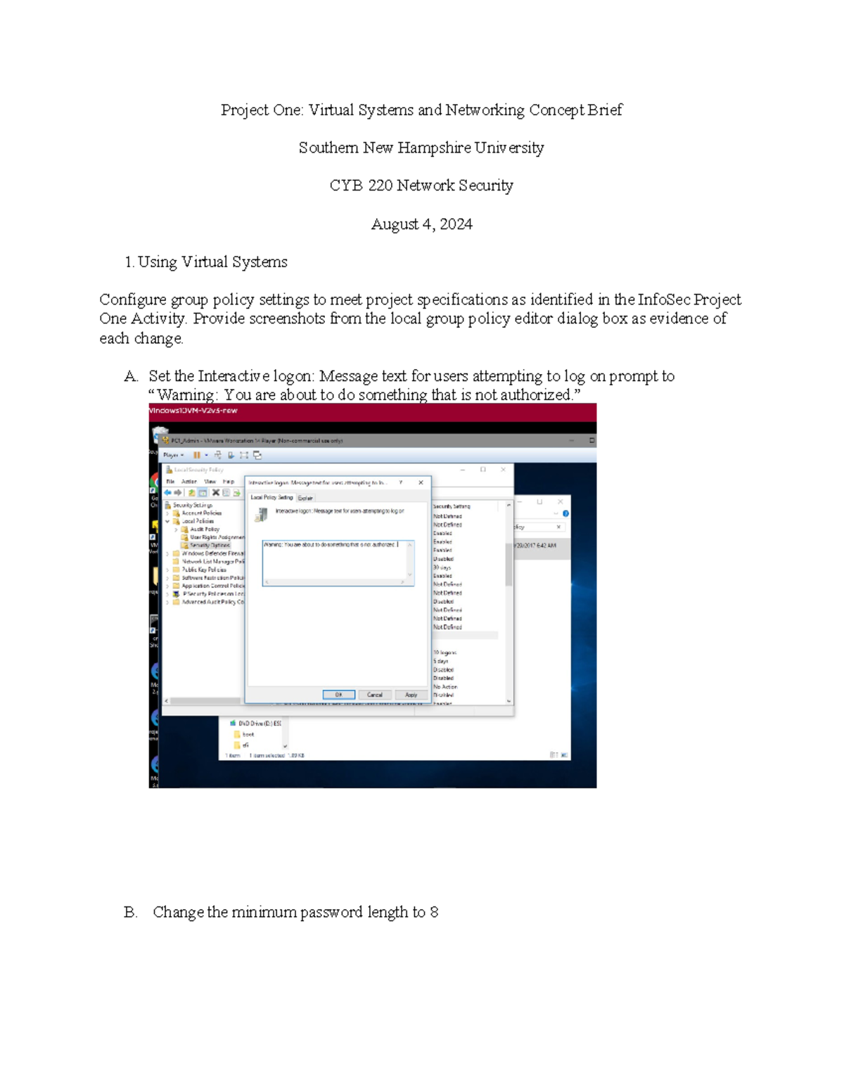 Module Five Project One Project One Virtual Systems And Networking 1088