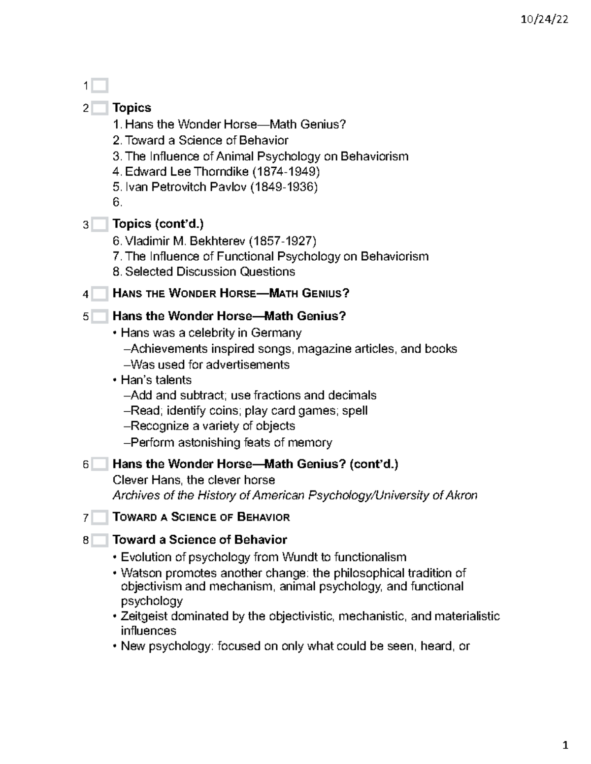 PPT Chapter 09 - lecture notes - 10/24/ 1 Topics 1 the Wonder ...