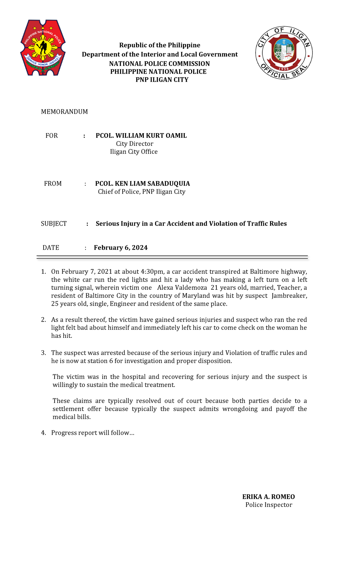 SPOT- Report - Republic of the Philippine Department of the Interior ...