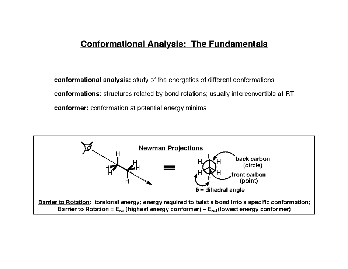 conformational analysis - Conformational Analysis: The Fundamentals ...