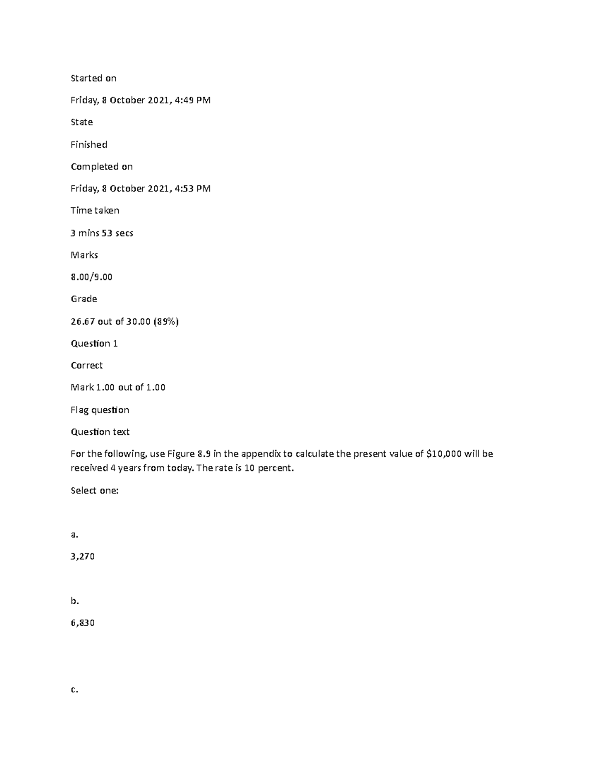 Self quiz bus 3304 unit 6 Self quiz bus 3304 unit 5 Managerial ...