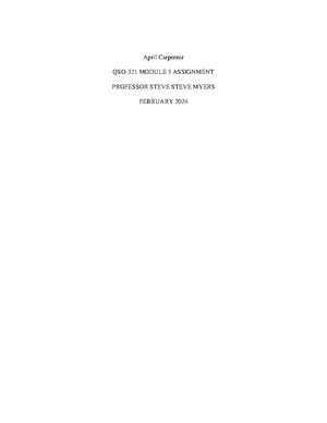 4-3 Assignment - April Carpenter QSO-321 Module 4 assignment Professor ...