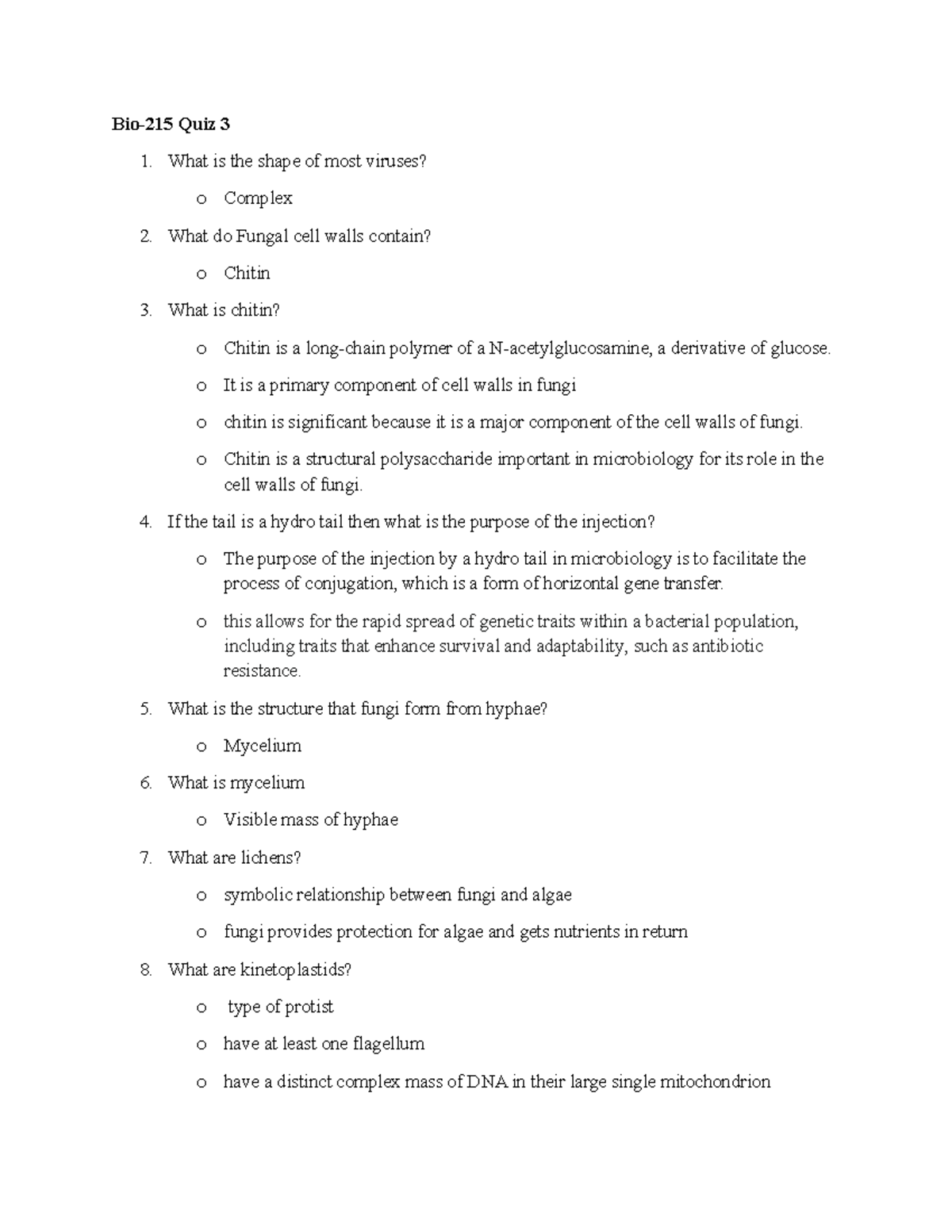 BIO 215 Exam 2 Prep - This is what some of the exam preparation looks ...