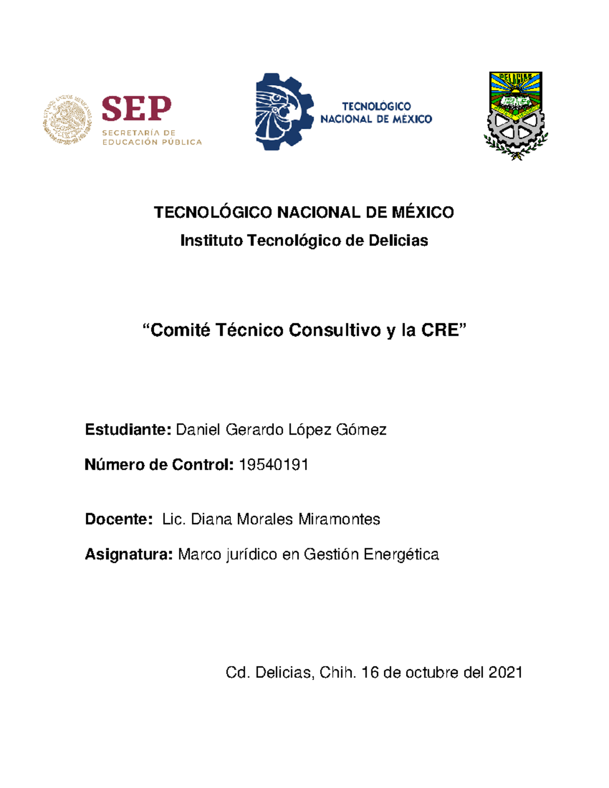 Comite Tecnico Cunsultivo - TECNOLÓGICO NACIONAL DE MÉXICO Instituto ...