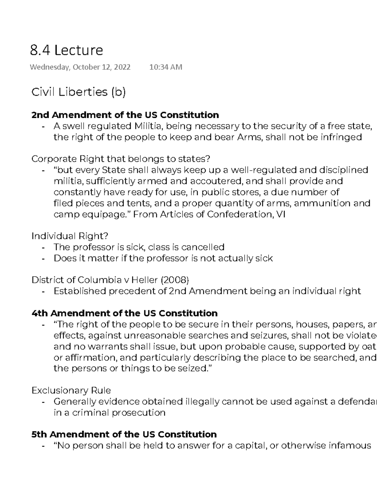 84 Lecture Professors Ginnane Haselswerdt Hernandez And Horner Civil Liberties B 2nd