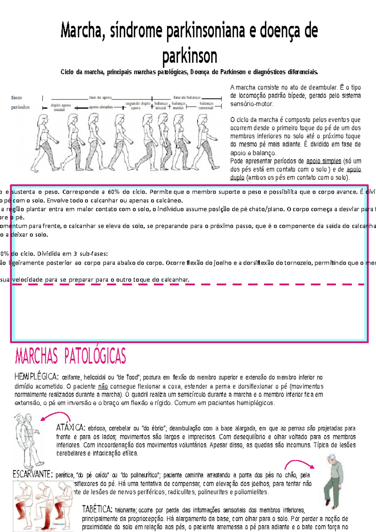Marcha e Doença de Parkinson - solo e sustenta o peso. Corresponde a 60 ...