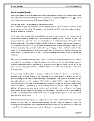 2021-03 ECSE223 In-Class Quiz #2 - Sample Solution - In-Class Quiz #2 – Sample Solution ECSE223 ...