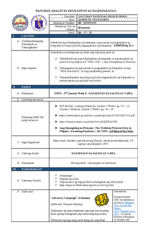 GING- Final-LP - lesson plan - SCHOOL PALAYAN REGION HIGH SCHOOL GRADE ...