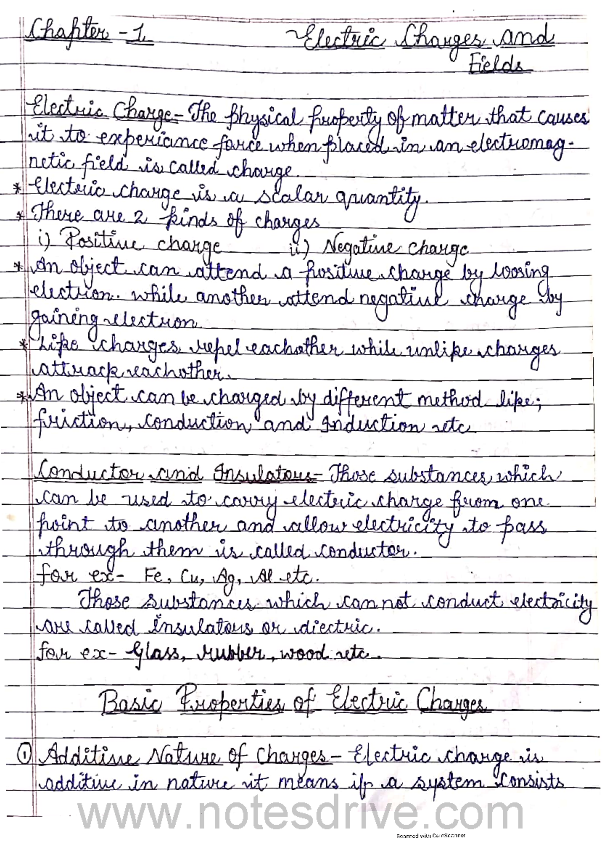 Class XII Physics Handwritten Notes Chapter -1 - Physics HL - Studocu