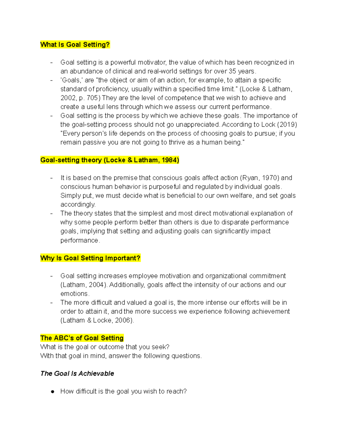 Goal setting - What Is Goal Setting? Goal setting is a powerful ...