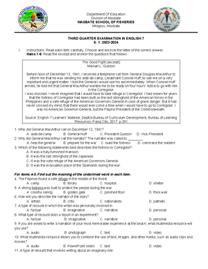 MATH 9 Q3 M4 - Special Parallelograms 9 Mathematics Quarter 3 Self ...