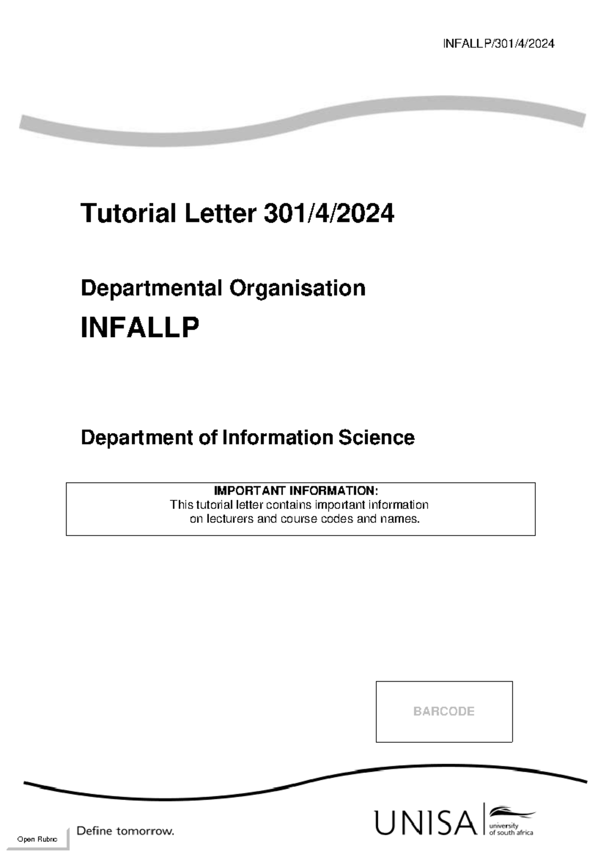 301 2024 4 b - ESSAY - INFALLP/301/4/202 4 Tutorial Letter 301/4/202 4 ...